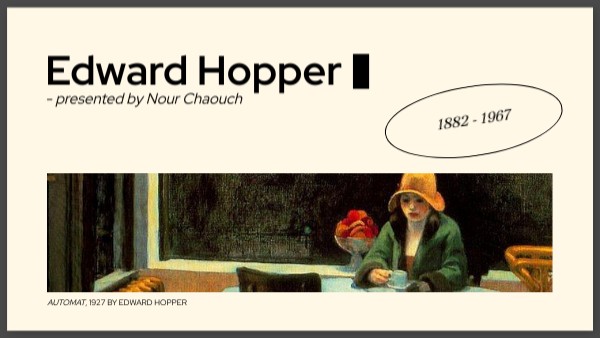 Edward Hopper ⎯ | Genially