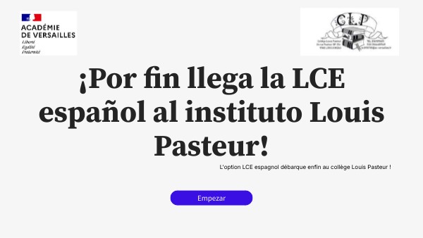 Presentación de la opción LCE - Clg Louis Pasteur | Genially