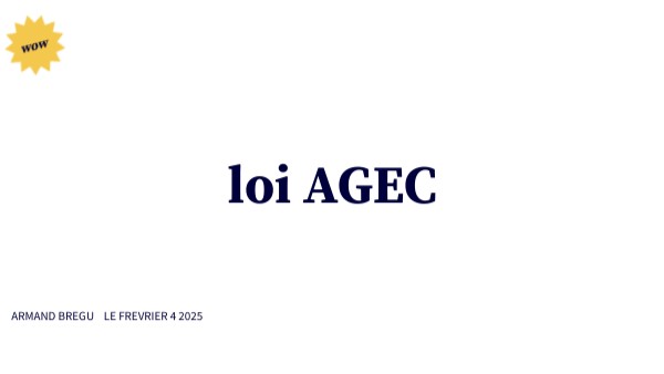 loi AGEC | Genially