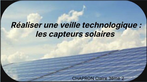 3ème 2 CHAPRON Claire les capteurs | Genially