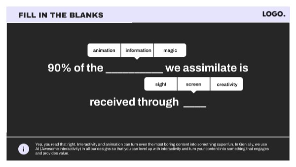 Fill in the blanks | Genially