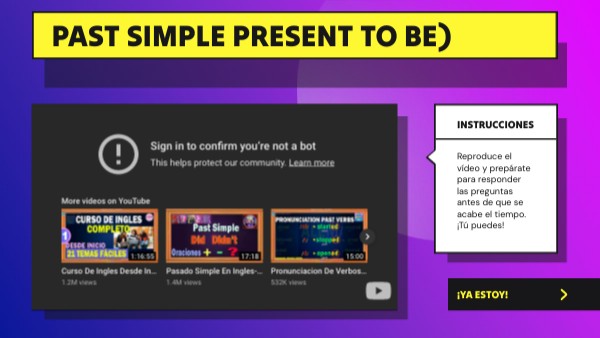 past simple present to be | Genially