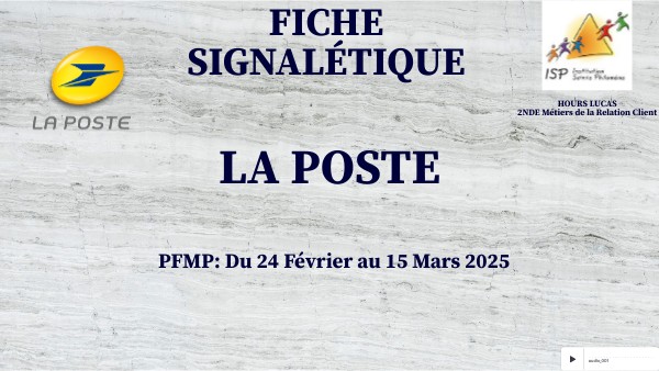 PFMP 2 Fiche Signalétique | Genially