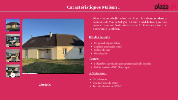Caractéristiques Maison 1 | Genially