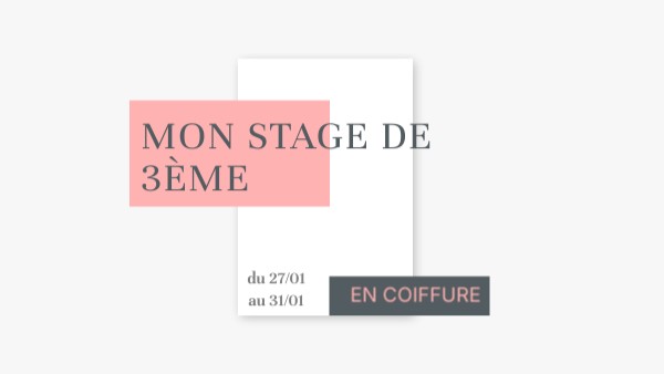 Présentation de stage | Genially