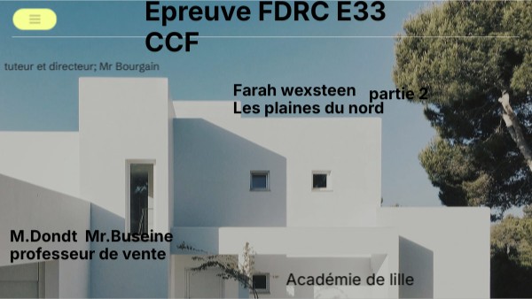 épreuve FDRC E33 CCF | Genially