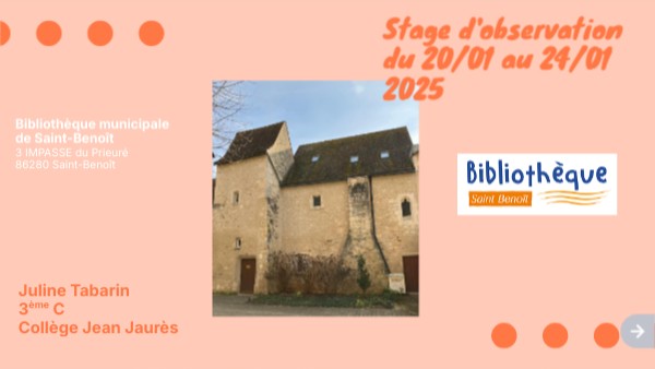 Bibliothèque municipale de Saint-Benoît | Genially