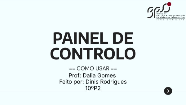 Painel de controlo | Genially