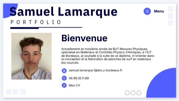 Portfolio LAMARQUE Samuel | Genially