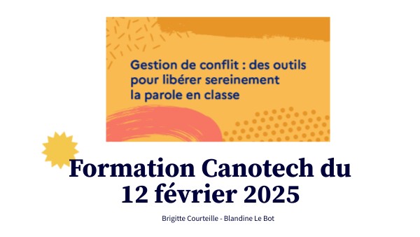 Formation Canotech du 12 février 2025 | Genially