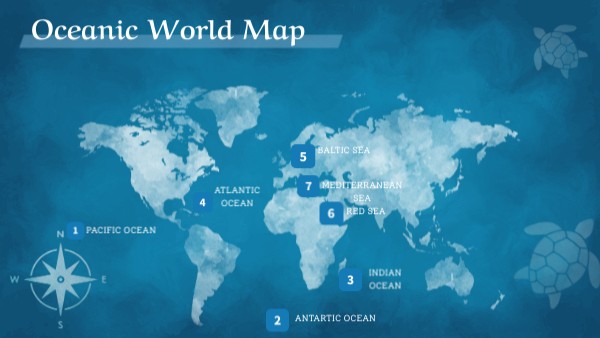 Oceanic World Map | Genially