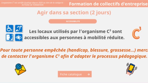 Agir dans sa section 2 jours | Genially