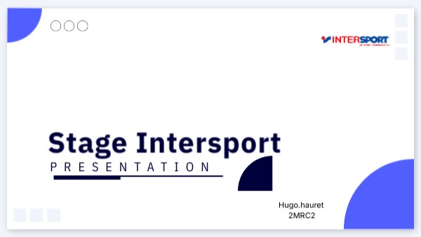 Stage Intersport | Genially