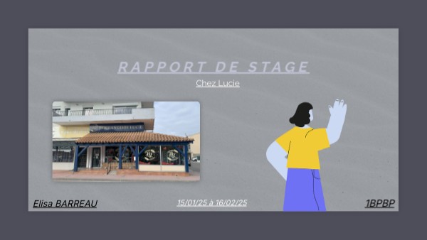 RAPPORT DE STAGE | Genially