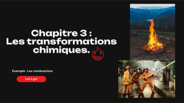 Chapitre 3 : Les transformations chimiques. | Genially