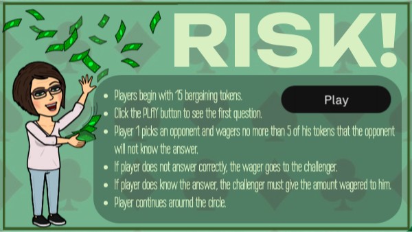 RISK COMPARATIVES + SUPERLATIVES | Genially