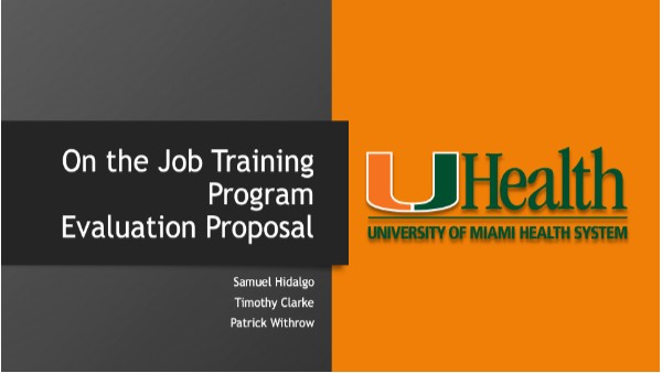 On-THE-Job Training Program Evalation Plan | Genially