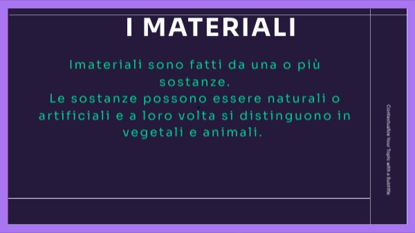 I MATERIALI | Genially
