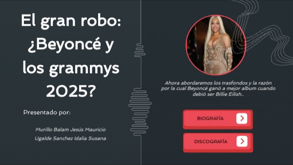 Robo en los Grammys | Genially