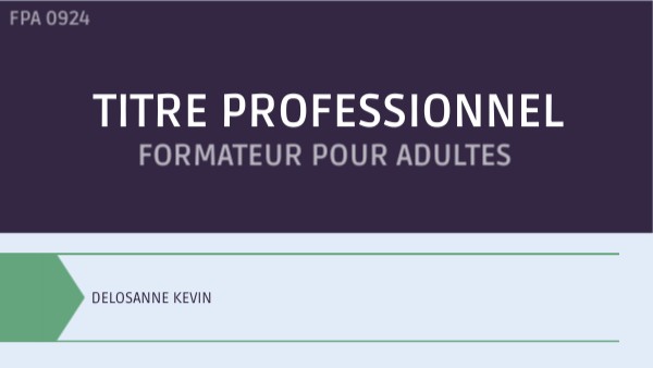 titre professionnel | Genially