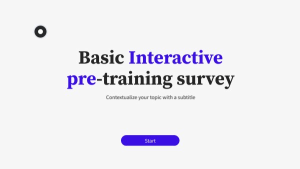 Basic Interactivepre-training survey | Genially