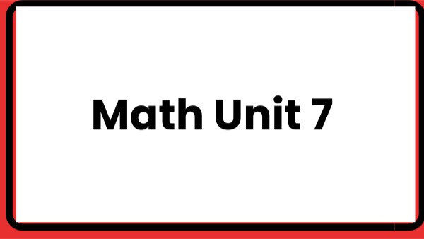 Math Unit | Genially