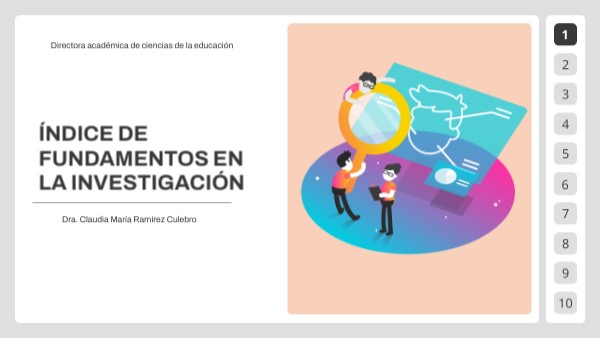 ÍNDICE DE FUNDAMENTOS EN LA INVESTIGACIÓN | Genially