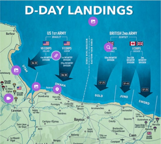 D-Day Landing Map | Genially