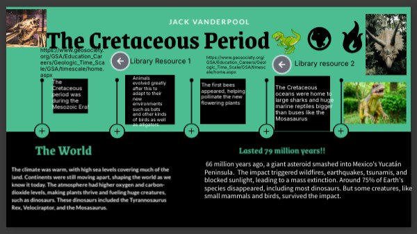 The Cretaceous Period🦖🌍🔥 | Genially