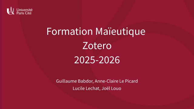 Formation Maïeutique - Zotero - Sma2.pptx | Genially