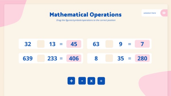 Mathematical Operations | Genially