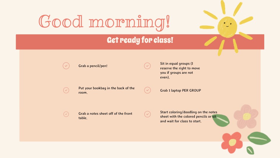 Good morning! | Genially