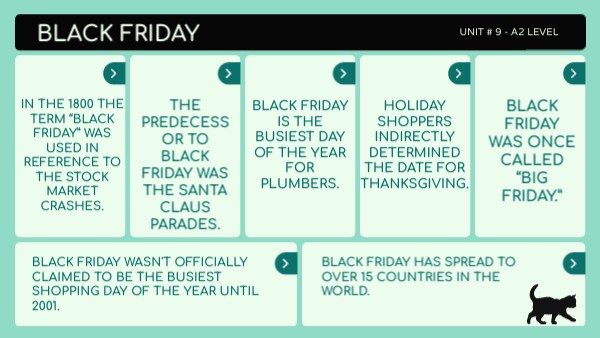 A2 UNIT 9- BLACK FRIDAY | Genially