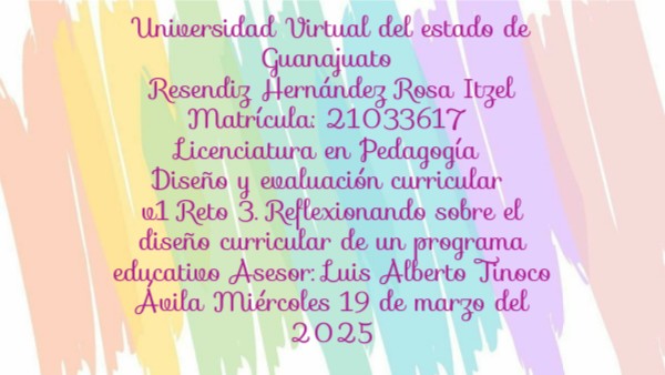 R3. Reflexionando sobre el diseño curricular de un programa educativo | Genially