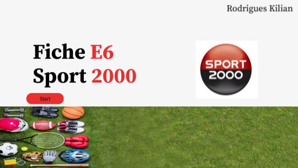 Fiche E6 Sport 2000 | Genially