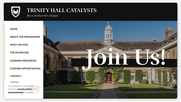 Trinity Hall Catalysts Main Microsite | Genially