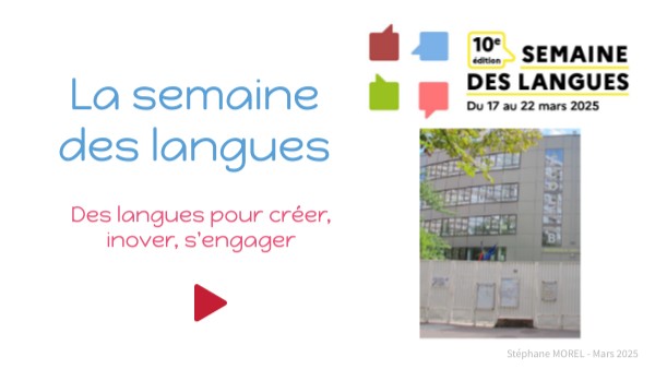 La semaine des langues | Genially