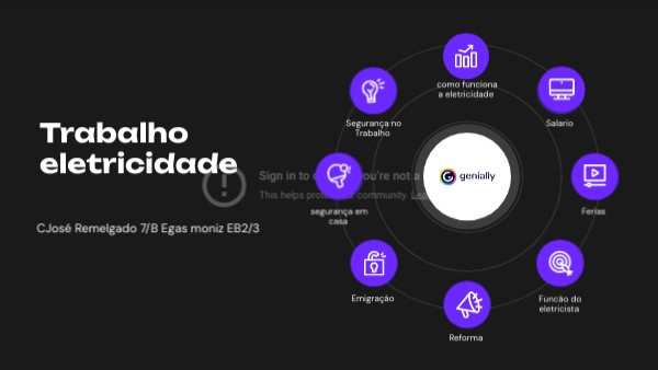 Trabalho eletricidade | Genially