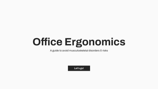 Office Ergonomics | Genially