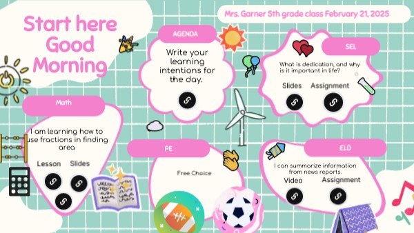 February 21, 2025- Daily work ENG | Genially