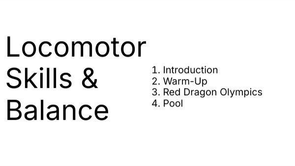 Locomotor Skills & Balance | Genially