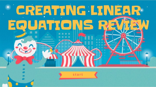 Creating Linear Equations review | Genially