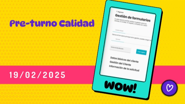 Pre-turno Calidad | Genially