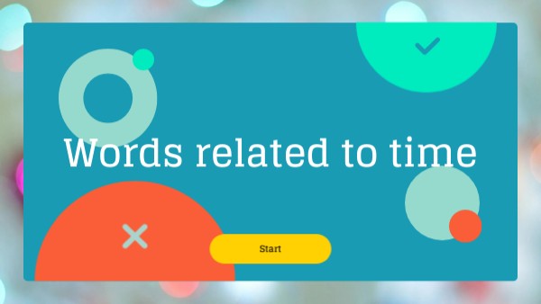 Words related to time | Genially