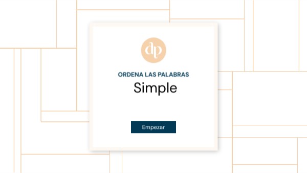 Ordena palabras | Genially