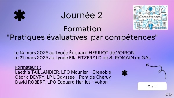 Formation évaluation en compétences 14/03/2025 | Genially