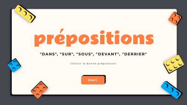 prépositions | Genially