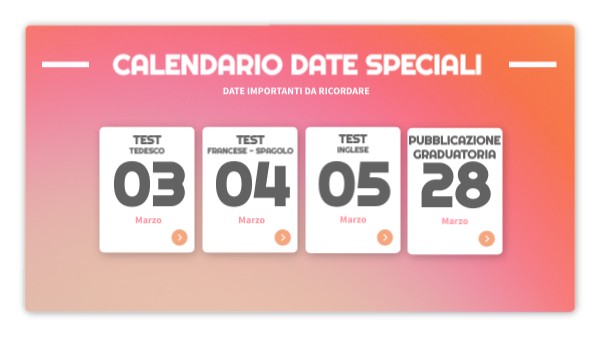 CALENDARio DATE speciali | Genially