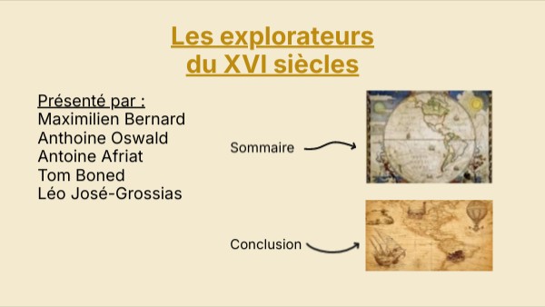 Les explorateurs du XVI siècles | Genially