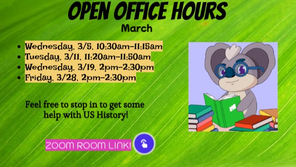 March: Open Office Hours | Genially